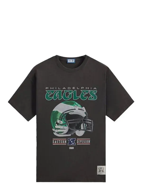 Kith X Nfl Eagles Vintage Tee Shirt - Black