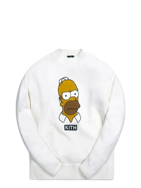 Kith X The Simpsons Homer Intarsia Sweater - White