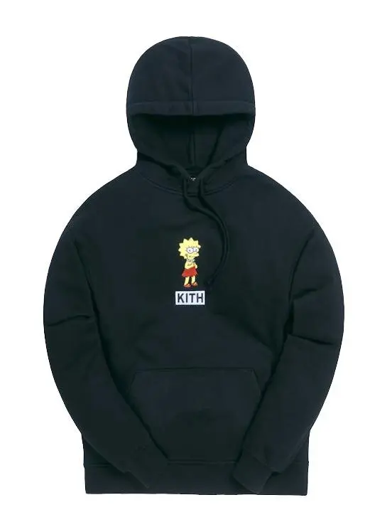 Kith X The Simpsons Lisa Logo Hoodie - Black