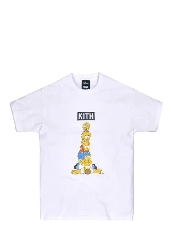 Kith X The Simpsons Family Stack Tee Shirt - White
