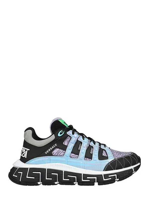 Versace Trigreca Milan Sneakers - Black/blue/purple