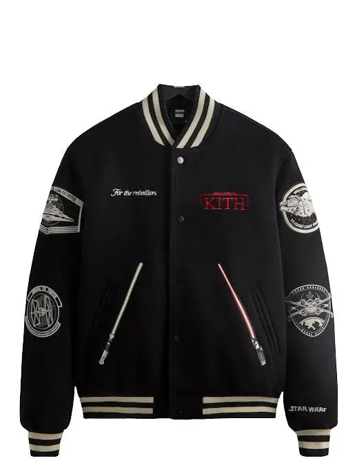 Kith X Star Wars Jedi Varsity Jacket - Black Ph
