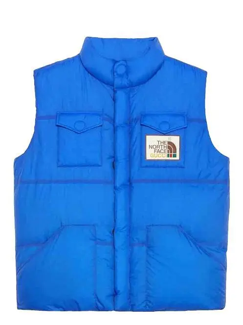Gucci X The North Face Down Vest - Blue