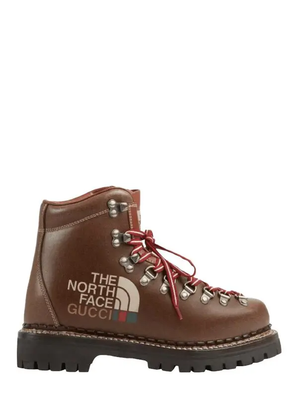 Gucci X Tnf Lace Up Boot - Brown