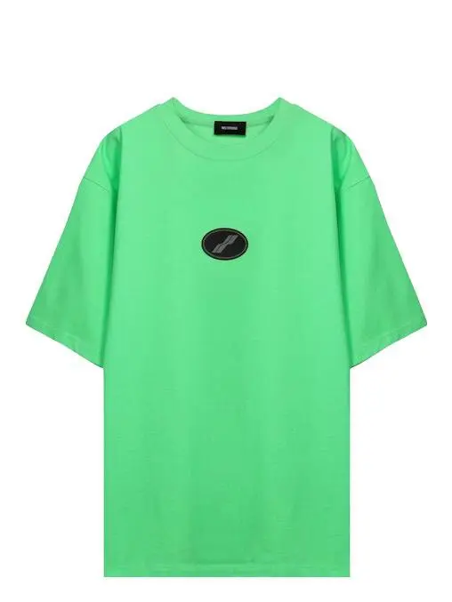 We11Done Logo Patch Oversized T-shirt - Green