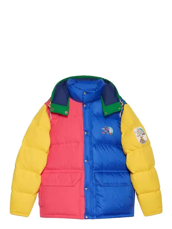 Gucci X The North Face Down Jacket - Yellow/red/blue