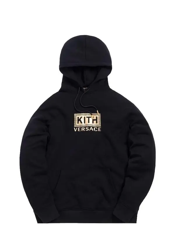 Kith X Versace Greek Key Hoodie - Black