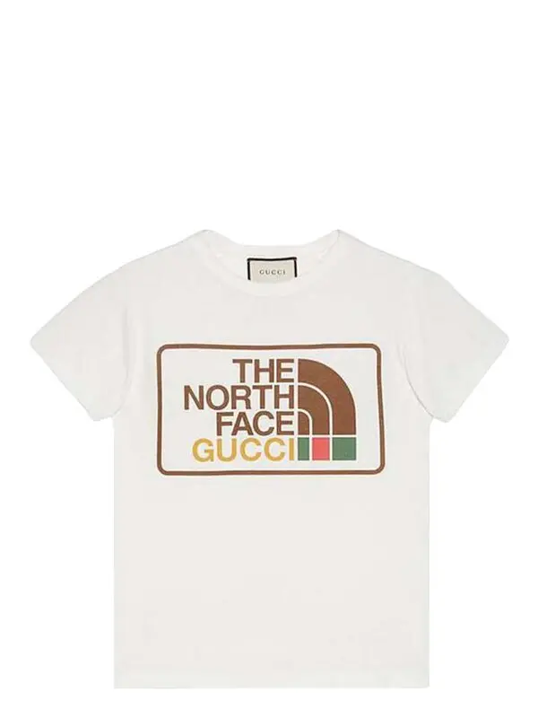Gucci X The North Face Print Cotton T-shirt - Beige