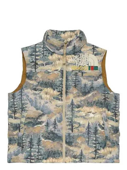Gucci X The North Face Padded Vest - Forest Print