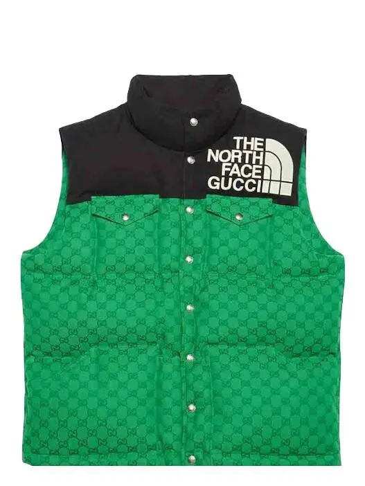 Gucci X The North Face Padded Vest - Green/black