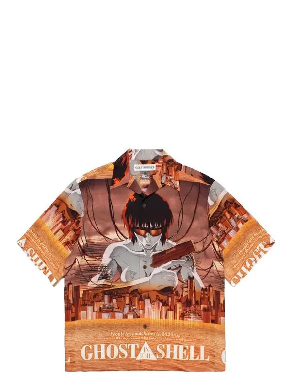 WACKO MARIA X Ghost In The Shell #1 Hawaiian Shirt - Orange