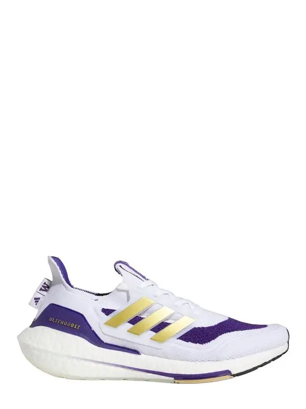 Adidas Ultra Boost 21 Washington - Cloud White/gold Metallic/team College Purple