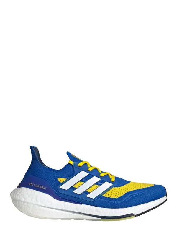 Adidas Ultra Boost 21 Boston Marathon Sneakers - Blue/footwear White/gold Metallic