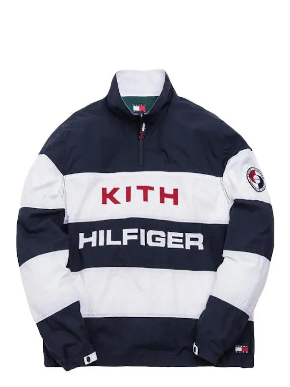 Kith X Tommy Hilfiger Stripe Woven Popover - Navy Blue/white