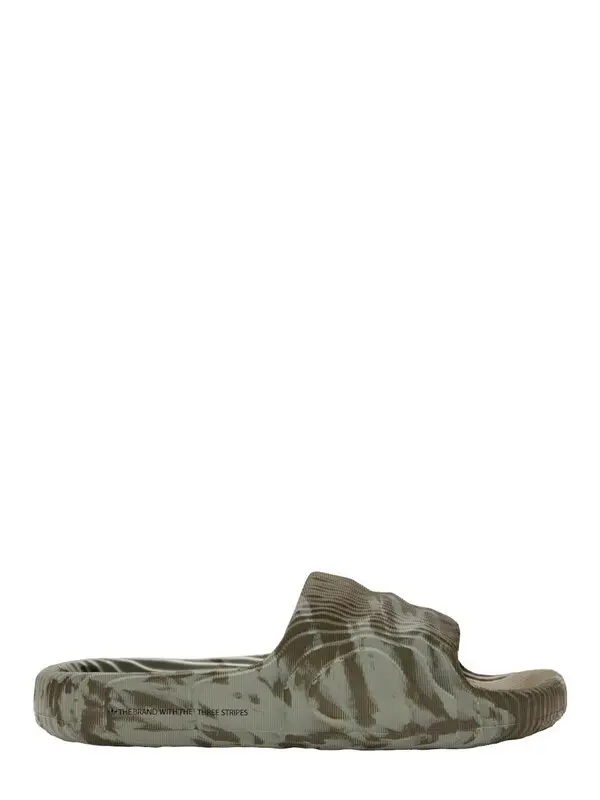 Adidas Adilette 22 Slides - Olive Strata/silver Green/core Black