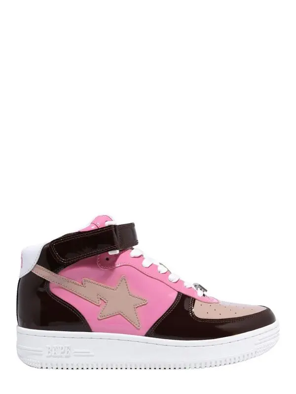 BAPE A Bathing Ape Sta Mid Sneakers - Brown/pink/tan