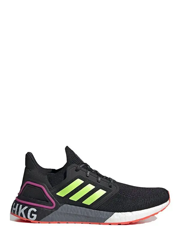 Adidas Ultra Boost 20 City Pack Hong Kong Sneakers - Black/signal Green/shock Pink