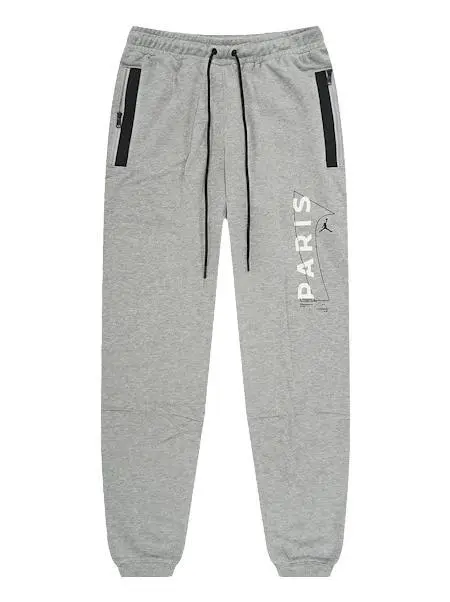 Nike Jordan Paris Saintgermain Fleece Sweatpants - Dark Grey Heather/white