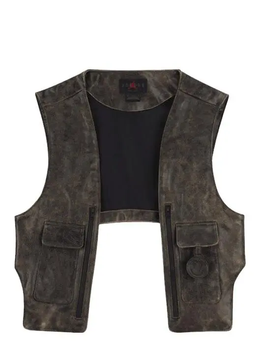 Nike Jordan X J Balvin Leather Vest - Brown/black