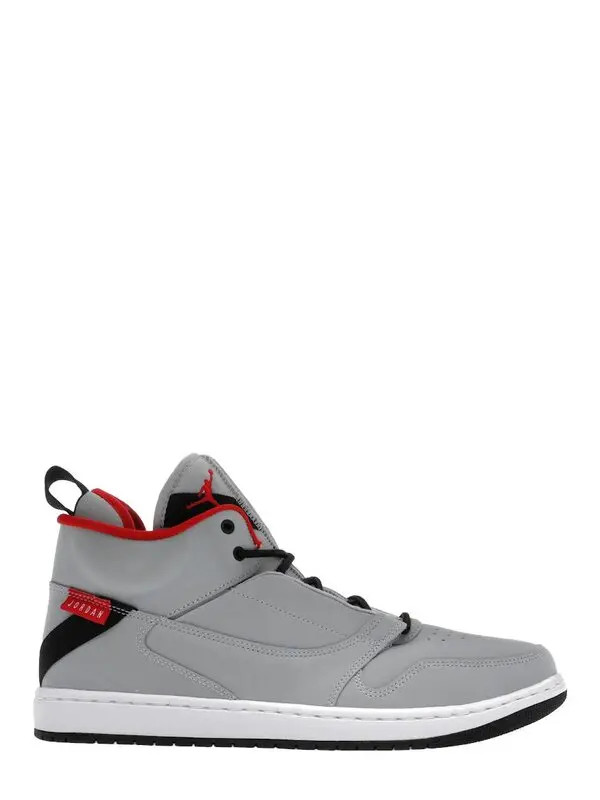 JORDAN Fadeaway High-top Sneakers - Wolf Grey/white/university Red