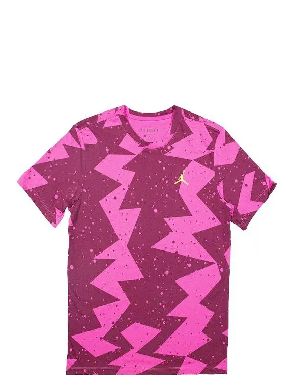 Nike Jordan Printed Poolside Tee Shirt - Active Fuchsia