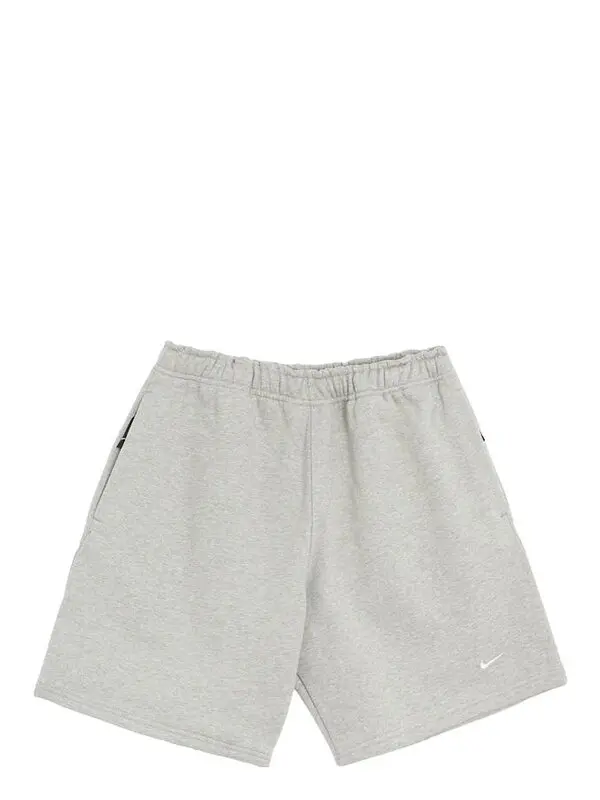 Nike Solo Swoosh Fleece Shorts - Dark Grey Heather/white