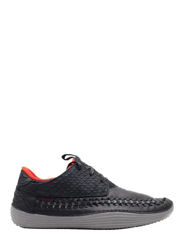 Nike Solarsoft Woven Moccasins - Black/challenge Red