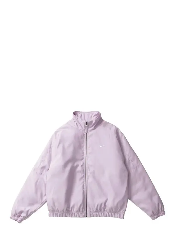 Nike Solo Swoosh Satin Bomber Jacket - Violet