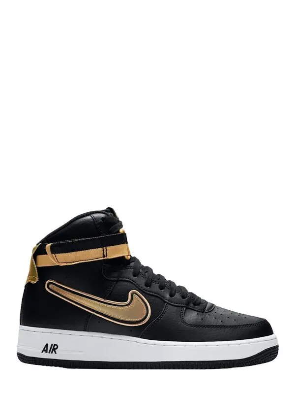 Nike Air Force 1 High Nba Sneakers - Black/white/metallic Gold