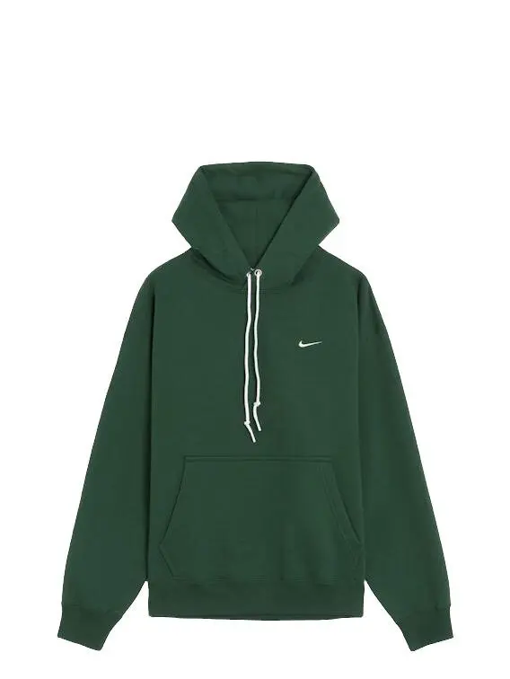 Nike Solo Swoosh Fleece Pullover Hoodie - Fir/white