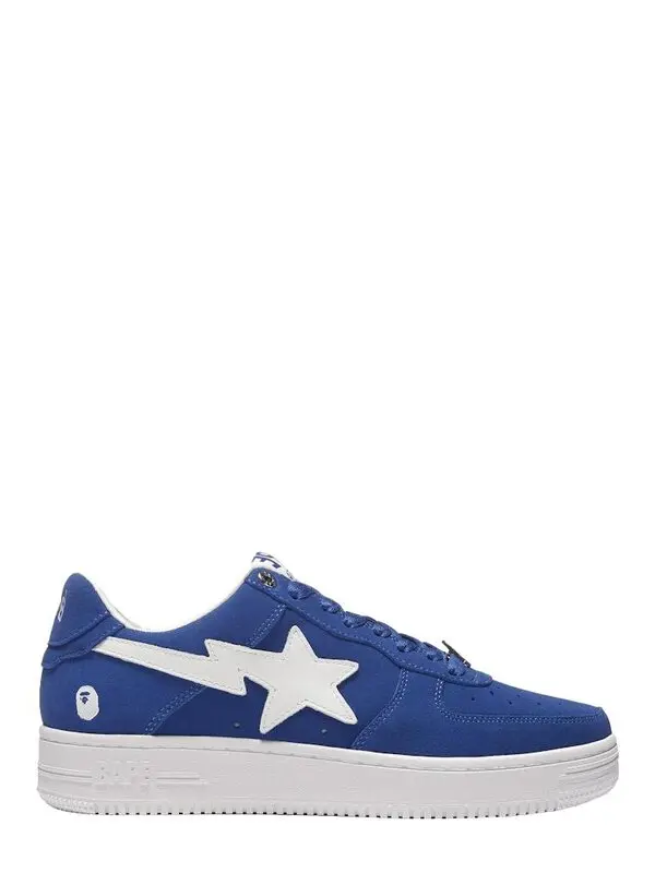 BAPE A Bathing Ape Sta Low Suede Sneakers - Blue/white
