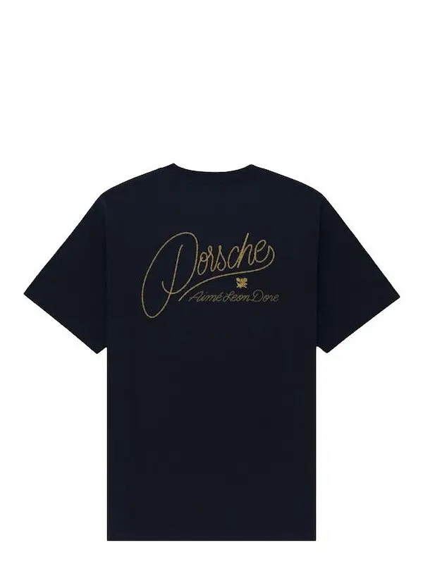 Aimé Leon Dore X Porsche 356 Pocket Tee Shirt - Navy Blue