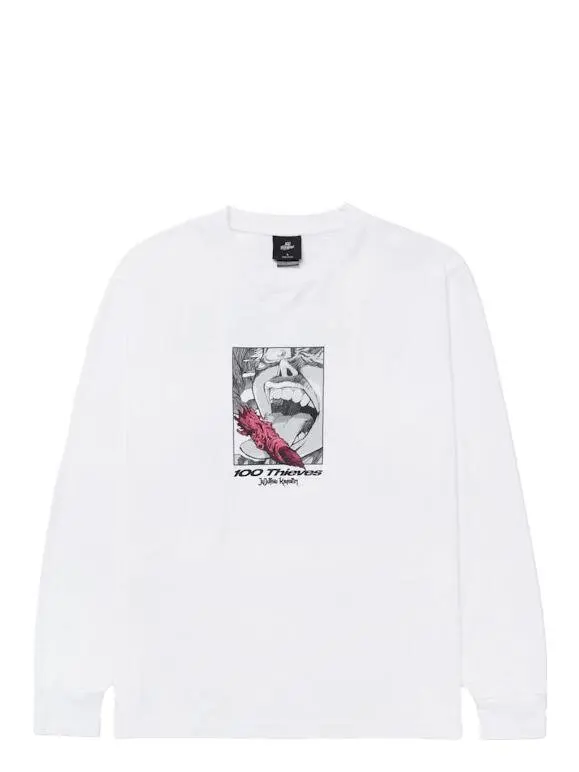 100 THIEVES X Jujutsu Kaisen Finger Longsleeve - White