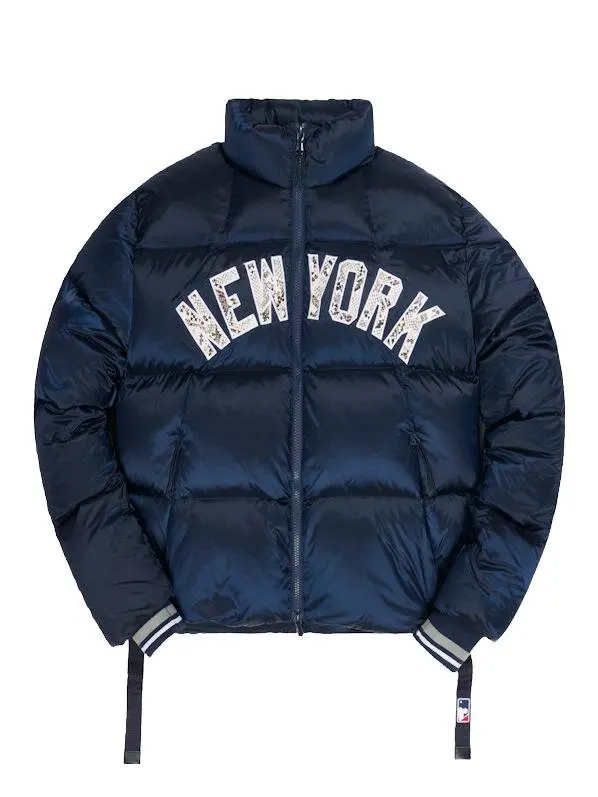 Kith For Major League Baseball New York Yankees Midi Puffer Jacket - Navy Blue