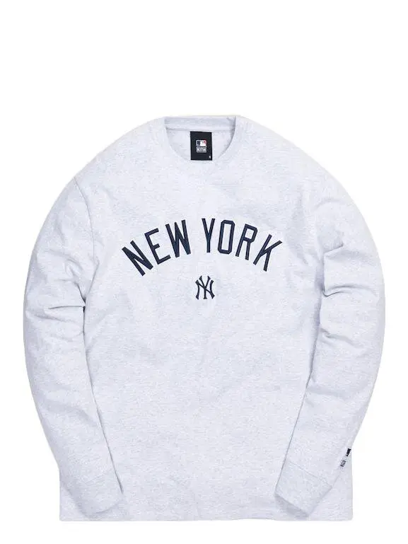 Kith For Major League Baseball New York Yankees Long Sleeve Tee Shirt - Heather Grey