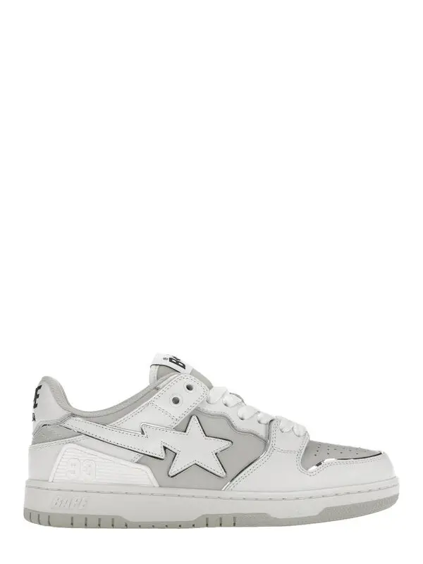 BAPE A Bathing Ape Sk8 Sta Sneakers - White/silver/light Grey