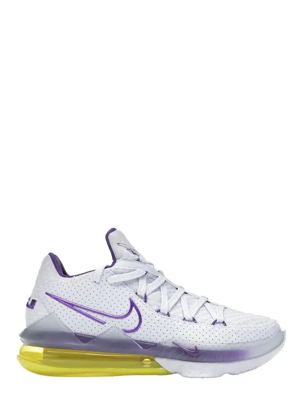 Nike Lebron 17 Low Lakers - White/voltage Purple/dynamic Yellow