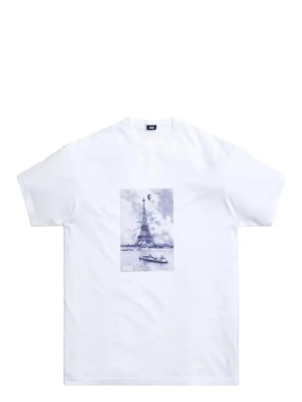 Kith Floral Navy Eiffel Tee Shirt - White