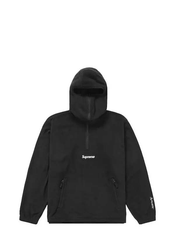 Supreme Polartec Facemask Half Zip Hooded Sweatshirt - Black