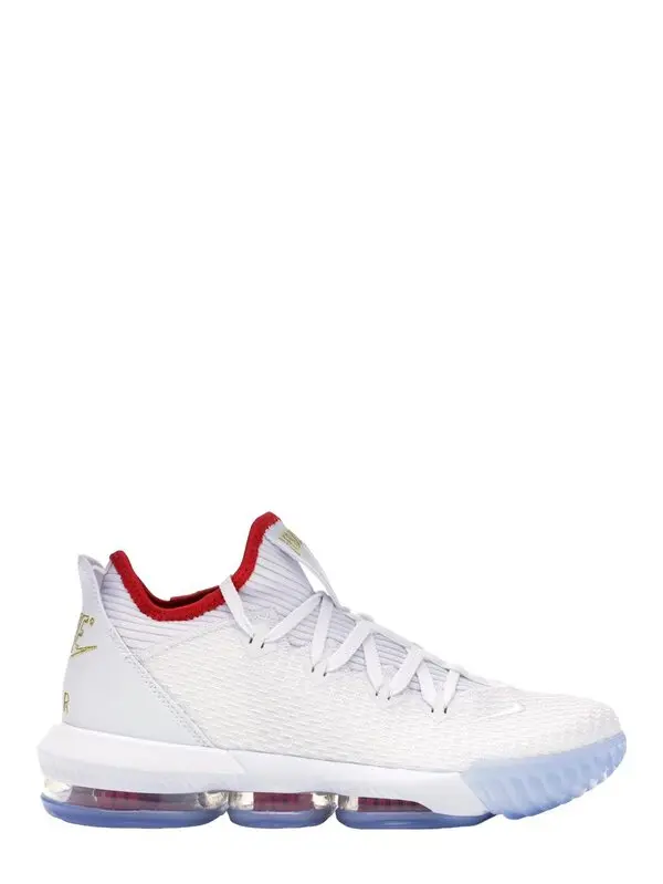 Nike Lebron 16 Low Draft Day Sneakers - White/black/university Red