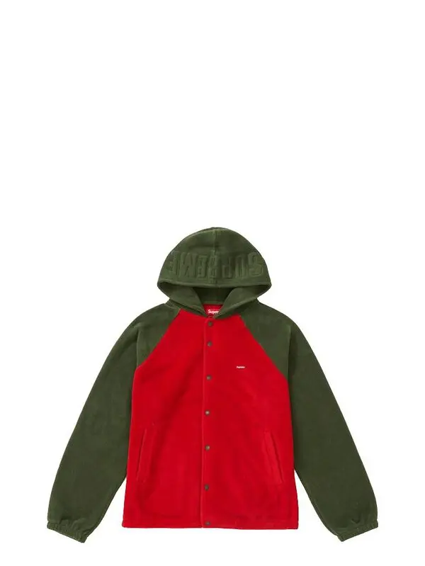 Supreme Polartec Hooded Raglan Jacket - Red