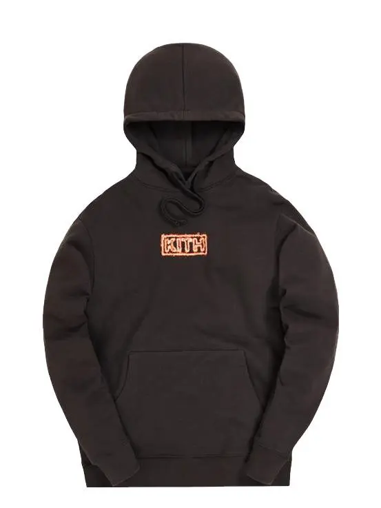 Kith Flame Hoodie - Espresso