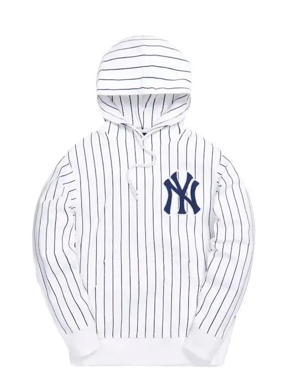 Kith For Major League Baseball New York Yankees Striped Hoodie - White