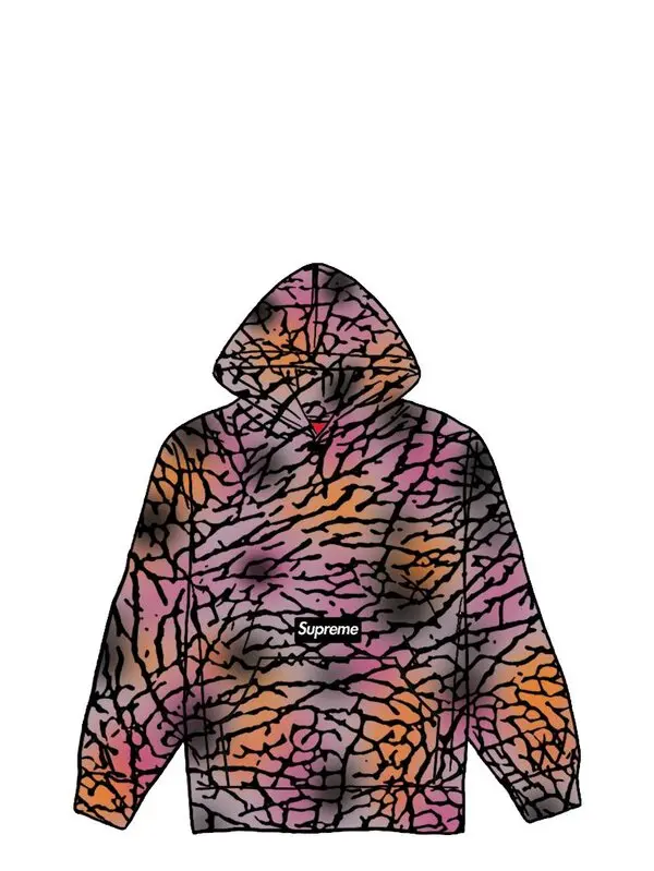 Supreme Polartec Hooded Sweatshirt - Purple Treebark Camo