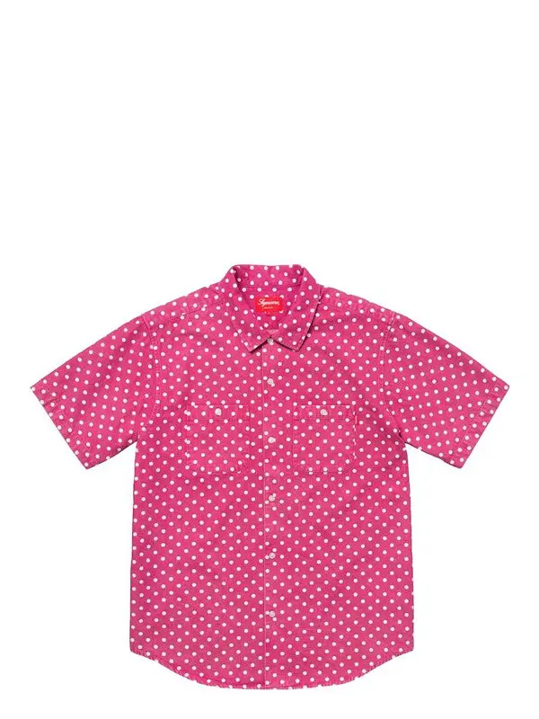 Supreme Polka Dot Denim Shirt - Magenta