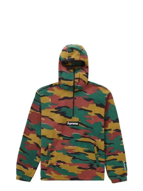 Supreme Polartec Facemask Half Zip Hooded Sweatshirt - Camo