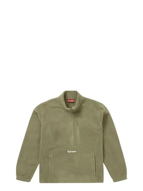 Supreme Polartec Half Zip Pullover - Light Olive