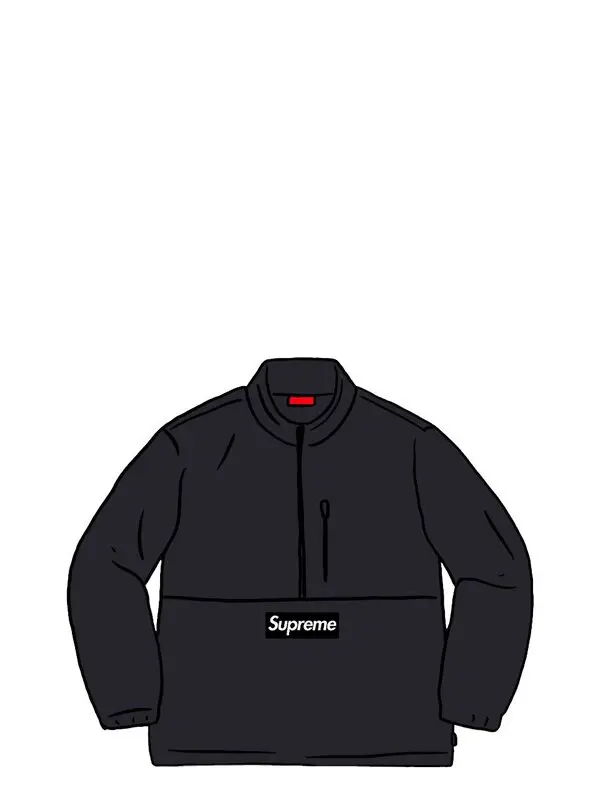 Supreme Polartec Half Zip Pullover - Black