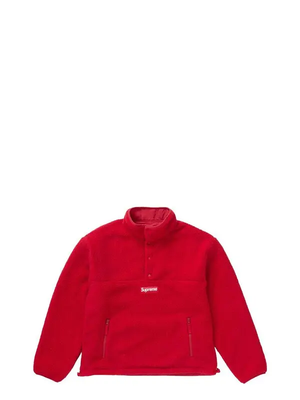 Supreme Polartec Shearling Reversible Pullover - Red