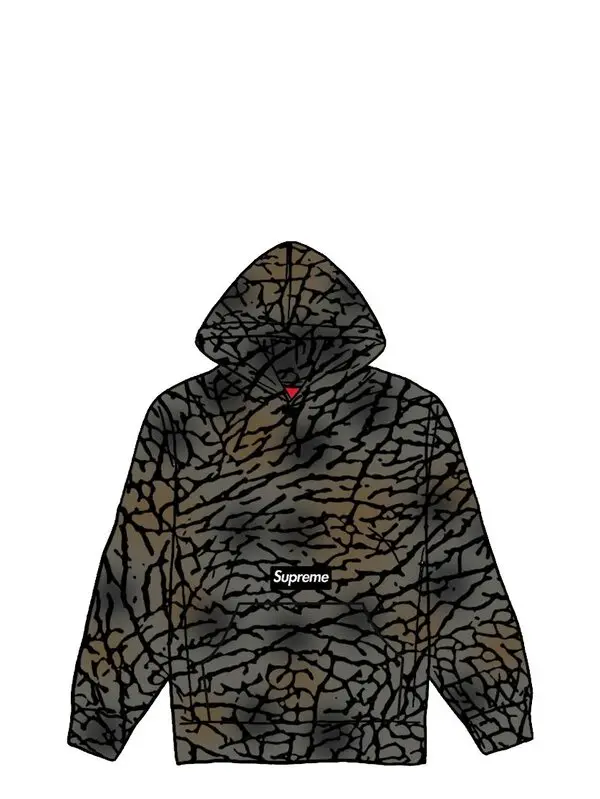 Supreme Polartec Hooded Sweatshirt - Olive Treebark Camo